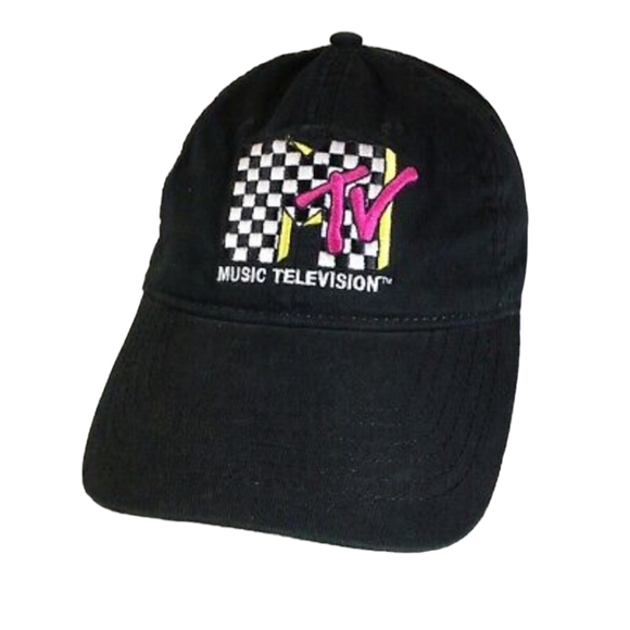 MTV | Accessories | Mtv Y2k Hat Unisex Strapback Checkered Logo ...